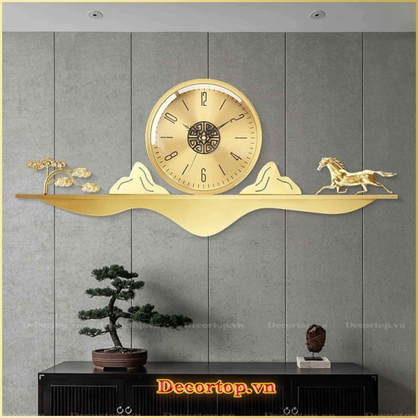 Đồng hồ con ngựa treo tường DDH076 - decortop
